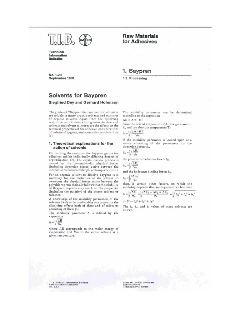 TIB Baypren Adhesives English | PDF