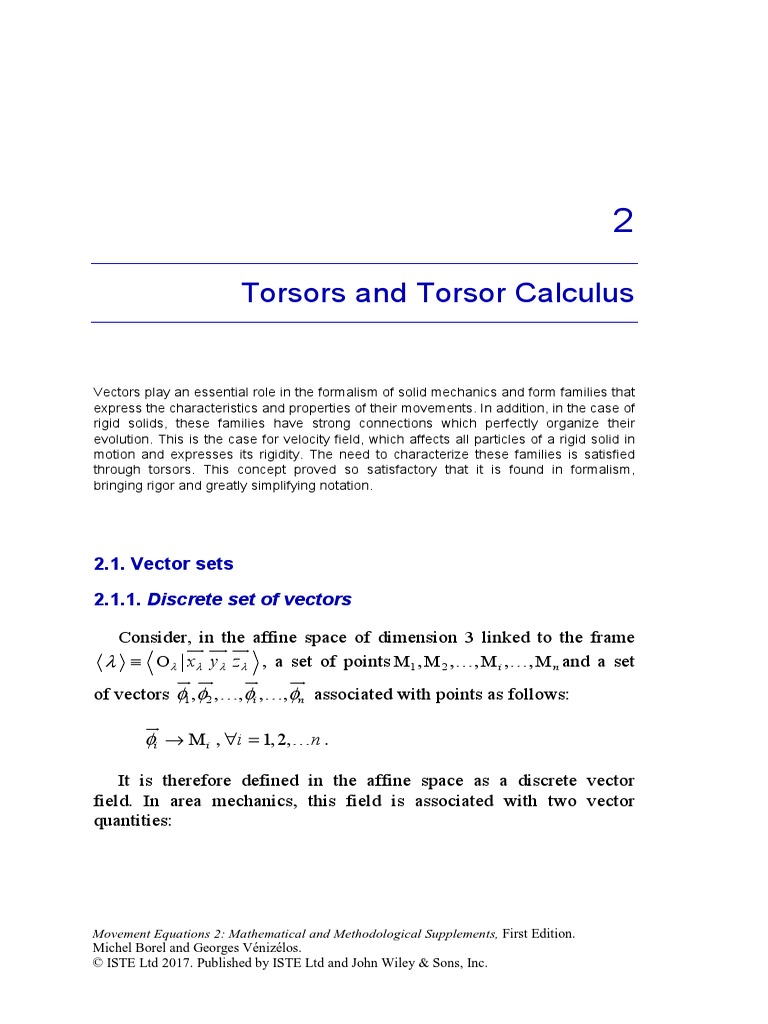 Movement Equations 2 Chap2 | PDF | Vector Space | Field (Mathematics)