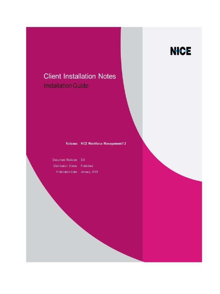 Client Installation Notes - WFM 7.2 v3.0 | PDF | Installation (Computer ...
