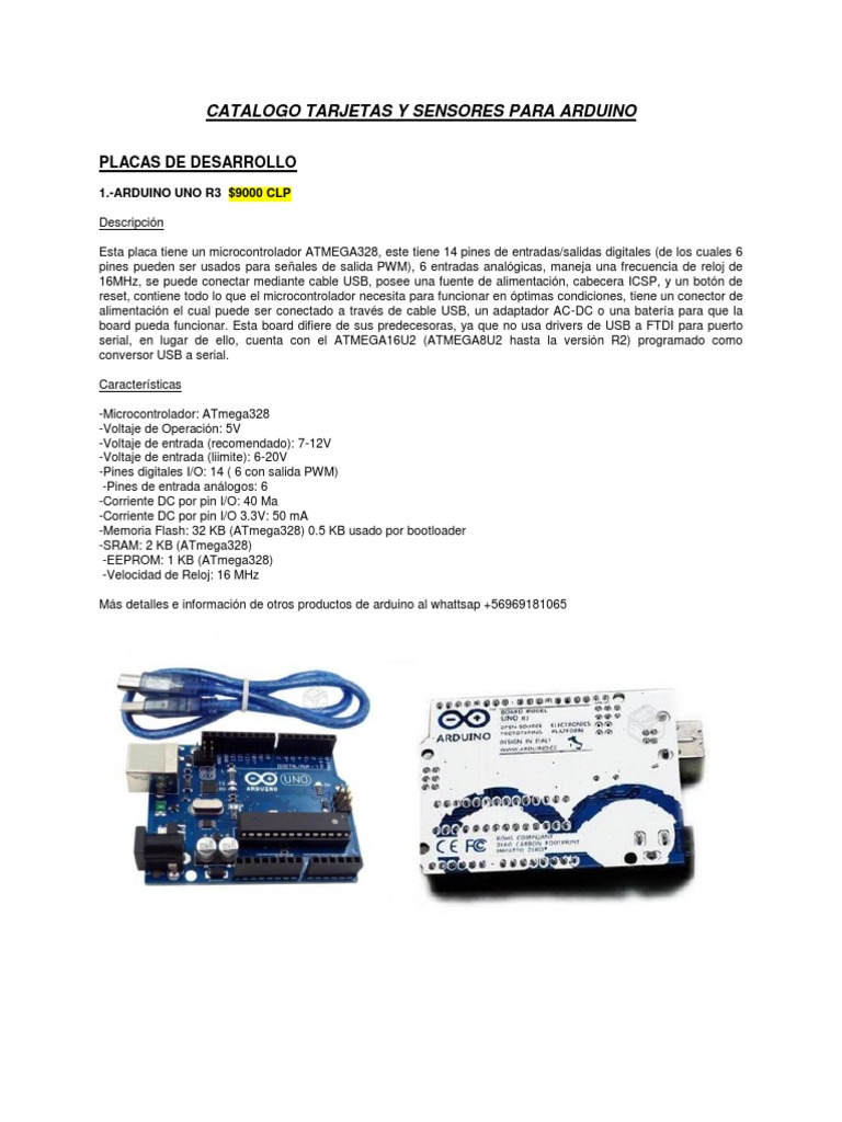 Catalogo Arduino V1.0 | PDF | Ultrasonido | Bluetooth