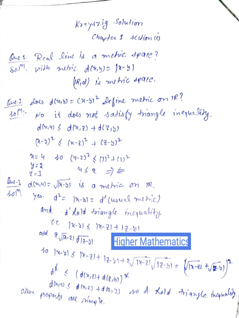 Kreyszig Functional Analysis Solution | PDF Kreyszig Functional Analysis Solution | PDF