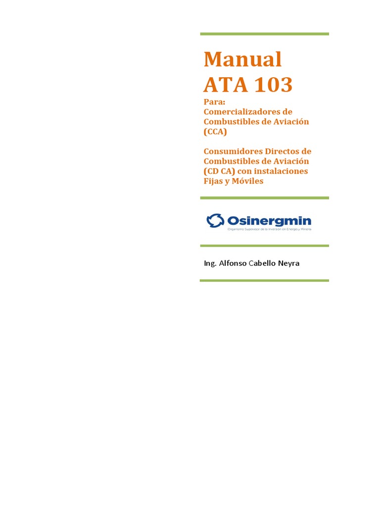 Manual ATA 103 | PDF | Tanques | Aeropuerto