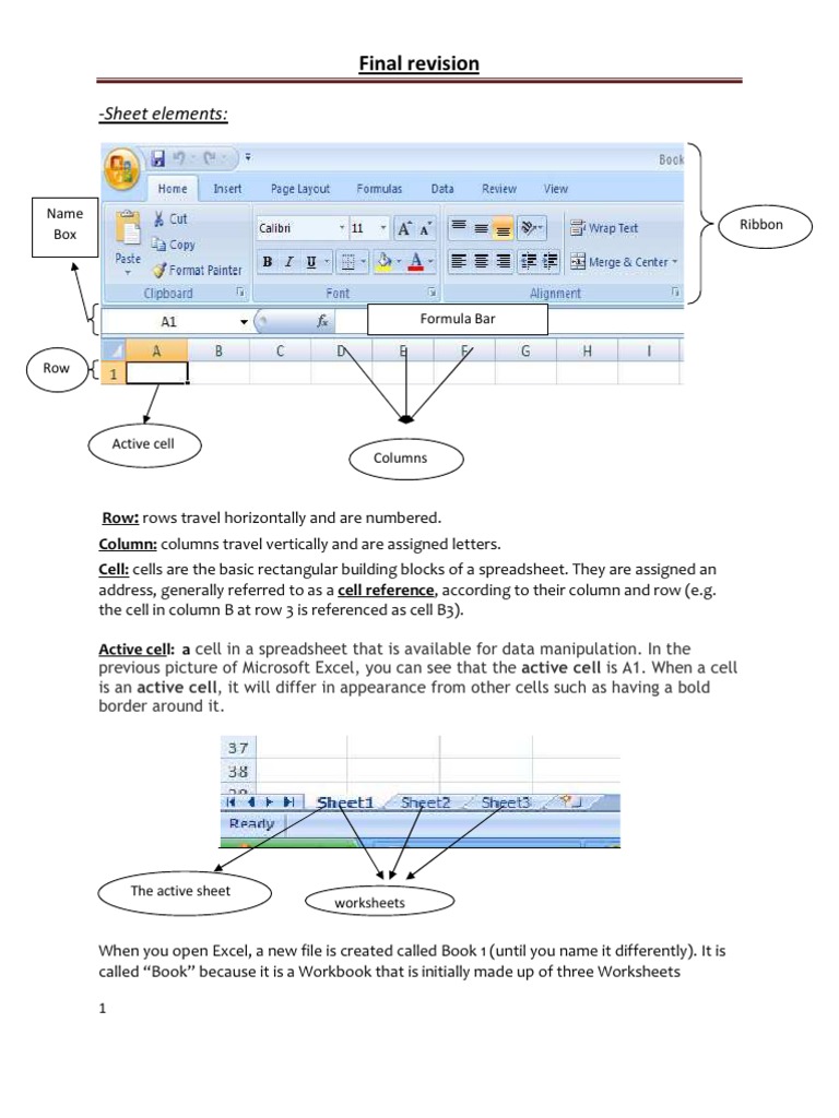 Final Revision | Spreadsheet | Microsoft Excel