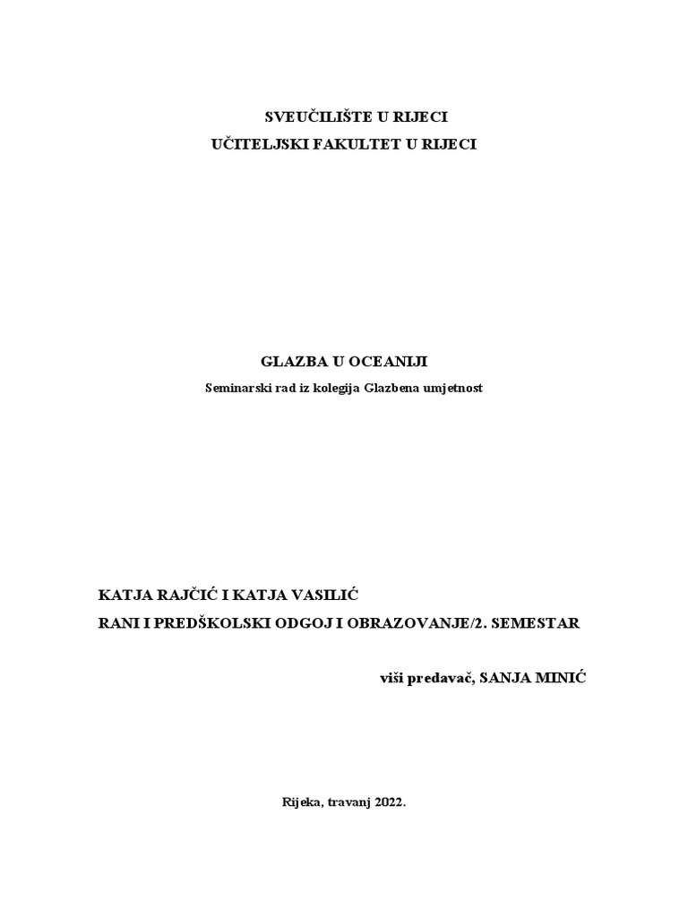 Glazba U Oceaniji | PDF