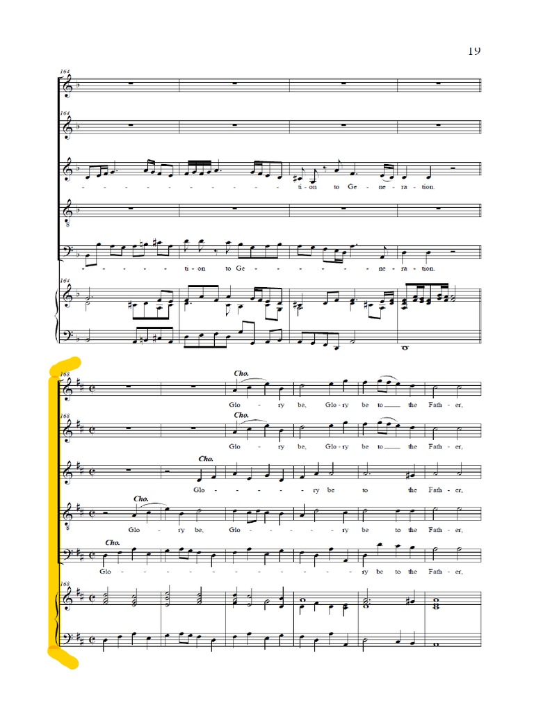 Glory Be To The Father Purcell | PDF