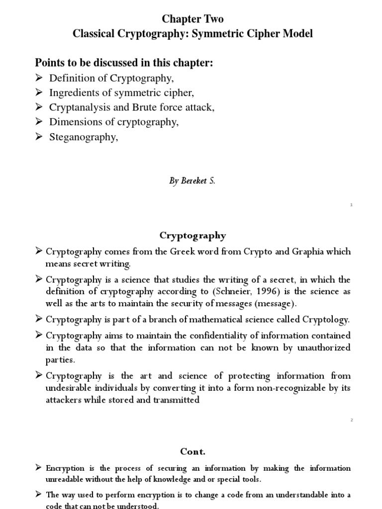 Chapter 2 IAS) | PDF | Cryptography | Cryptanalysis Chapter 2 IAS) | PDF | Cryptography | Cryptanalysis