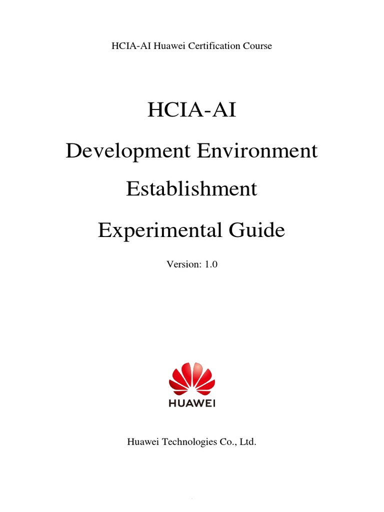 HCIA-AI V1.0 Lab Guide | PDF | Cloud Computing | Software