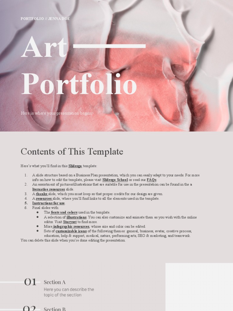 Art Portfolio - by Slidesgo | PDF | Planets | Solar System