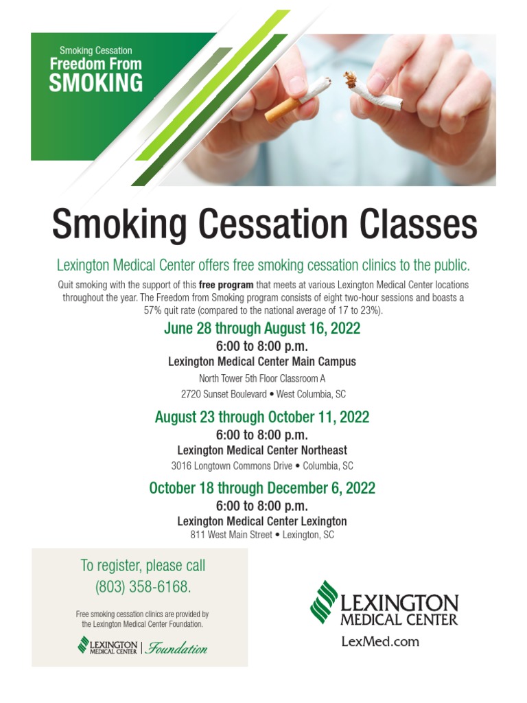 Combined Smoking Cessation Class Flyer | PDF | Self-Improvement | Wellness