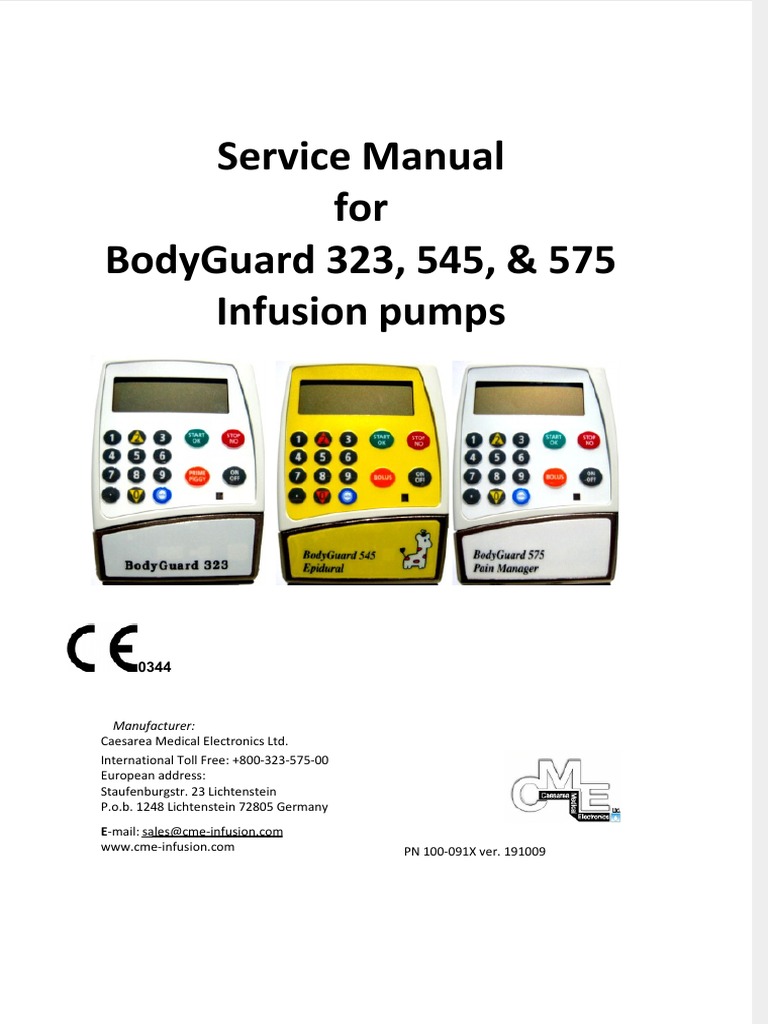 BodyGuard 323 Infusion Pump Manual | PDF | Battery Charger ...