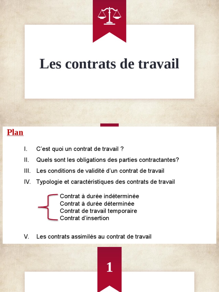 Les Contrats de Travail | PDF | Intérim (travail) | Business