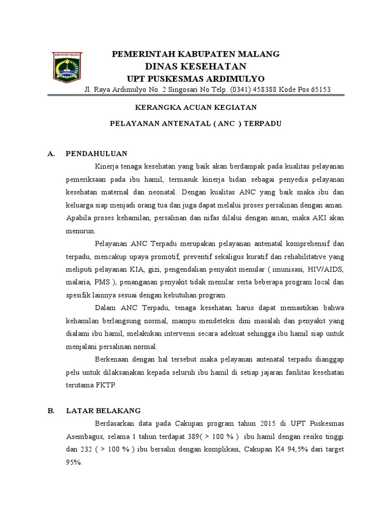 Kak Anc Terpadu Revisi | PDF