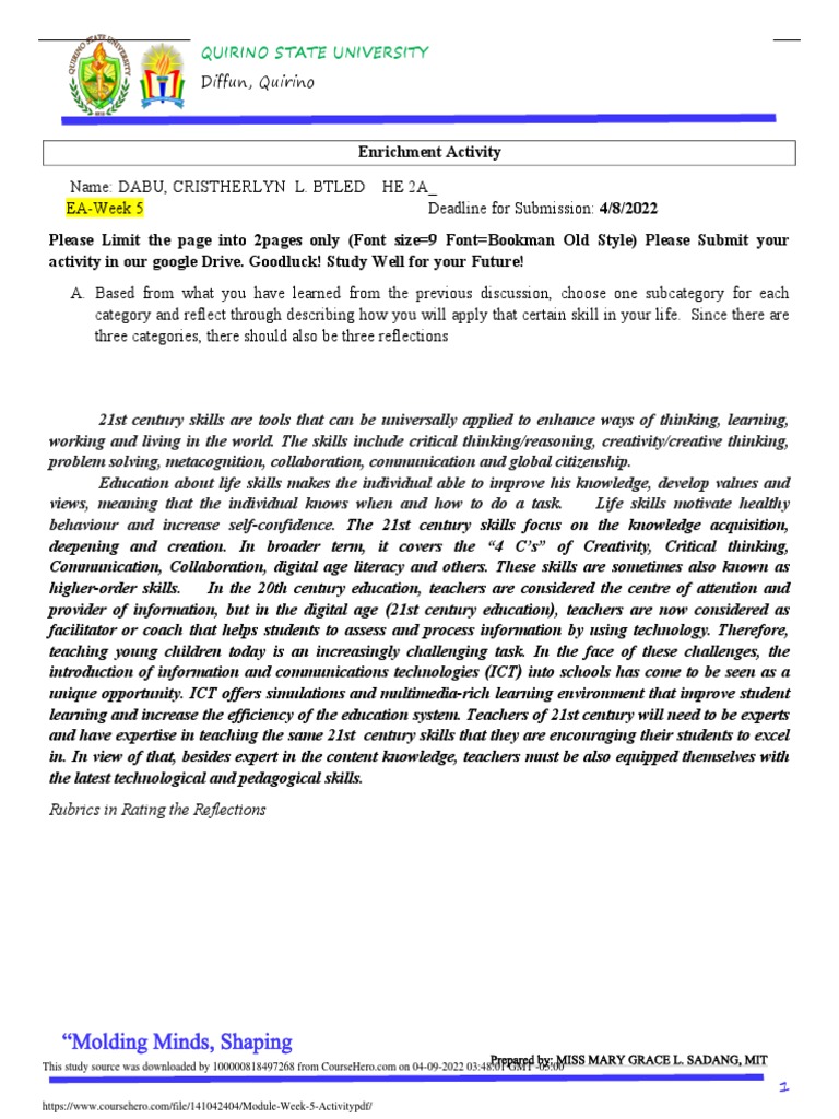 Module Week 5 Activity PDF | PDF | Educational Technology | Expert