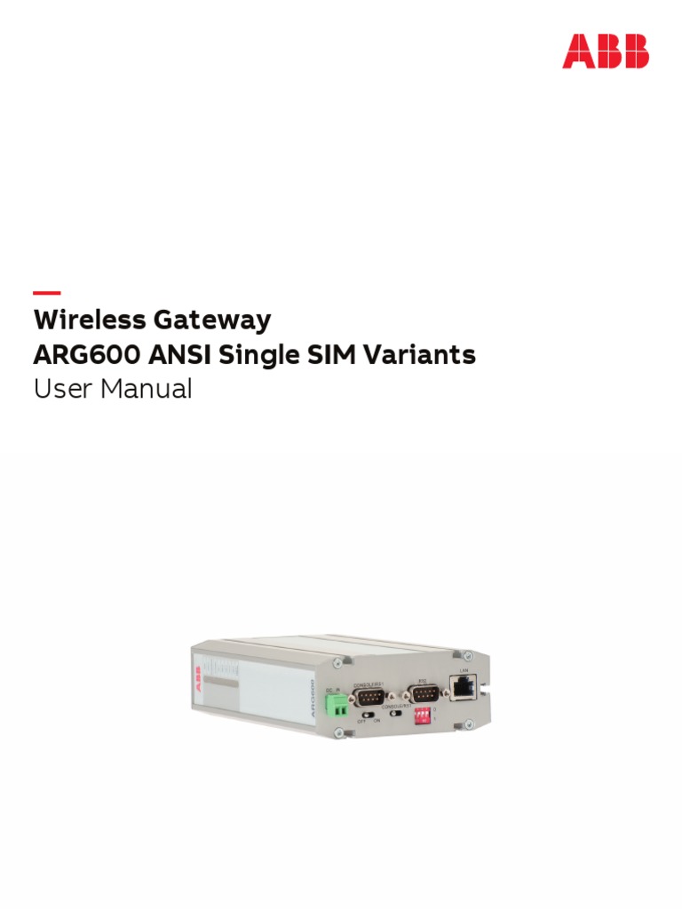 Wireless Gateway ARG600 ANSI Single SIM Variants: User Manual | PDF ...