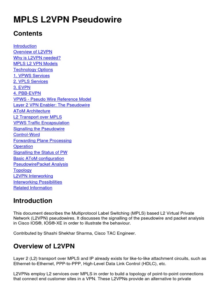 MPLS L2VPN | Download Free PDF | Networking | Multiprotocol Label Switching