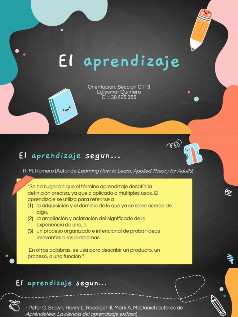 El Aprendizaje | Descargar gratis PDF | Aprendizaje | Memoria