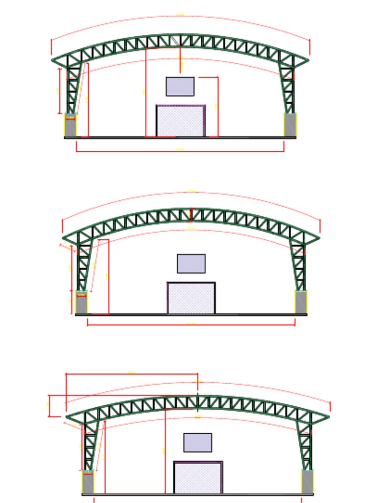 Cercha Portico Dobles de Tubos Model | PDF