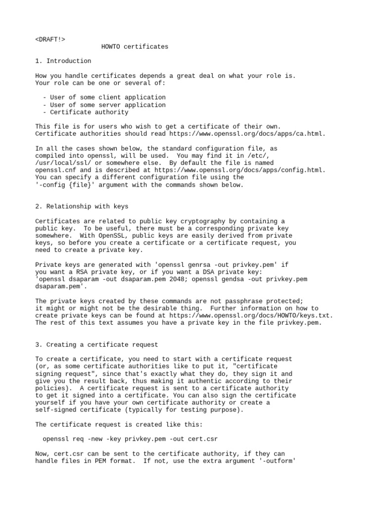 How To Generate And Handle Digital Certificates Using Openssl For Authentication And Encryption