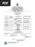 Grade 1 Class Program 2022-2023 | PDF | Schools | Teaching