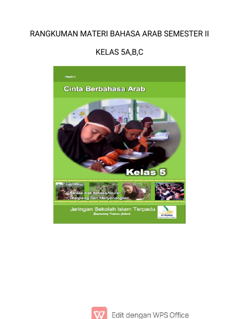 Rangkuman Materi Sms 2 Kelas 5 Bahasa Arab | PDF