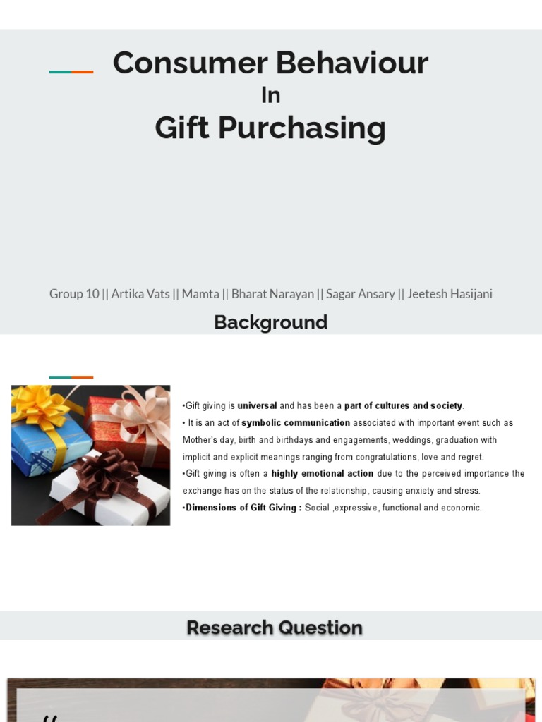 Consumer Behaviour in Gift Purchasing | Download Free PDF | Consumer ...