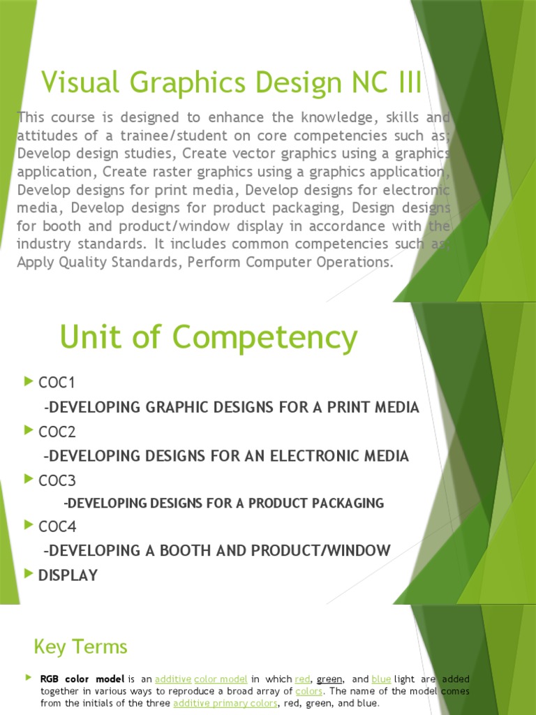 Visual Graphics Design NC III | PDF | Light | Communication Design