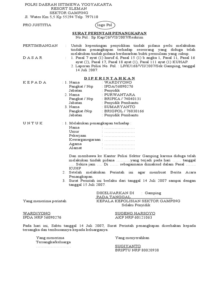 Contoh Sprin Kap Dan Han | PDF