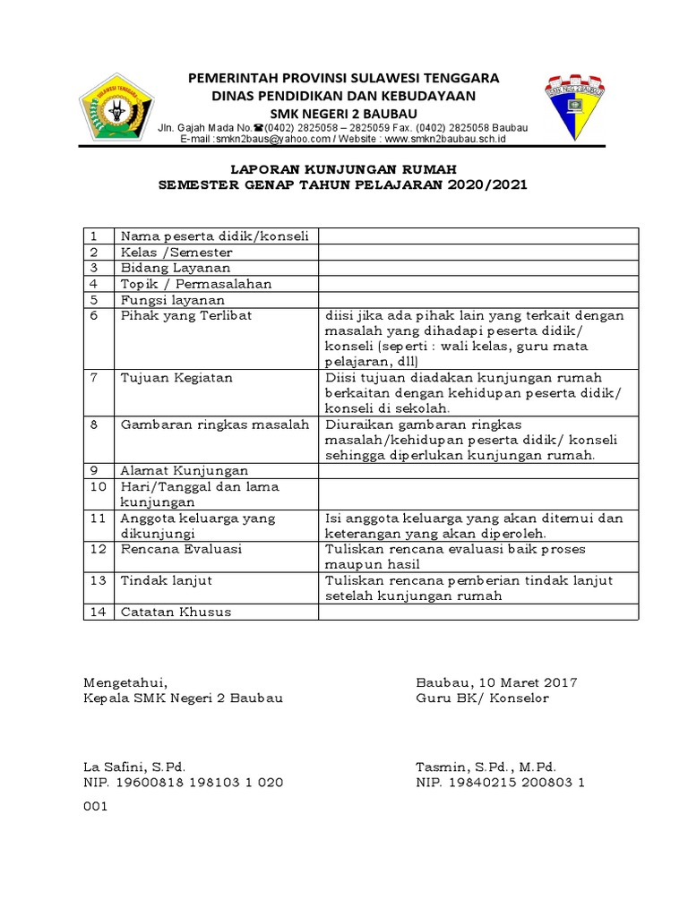 Lap&Form. Kunjungan Rumah | PDF