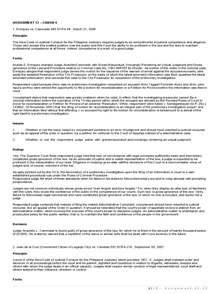 Judicial Misconduct Cases in the Philippines | PDF | Prosecutor ...
