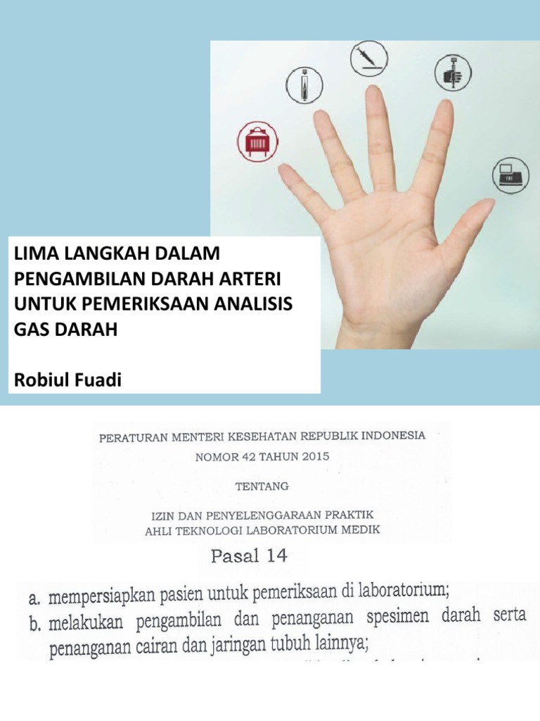 MENGAMBIL SAMPEL DARAH ARTERI UNTUK ANALISIS GAS DARAH | PDF