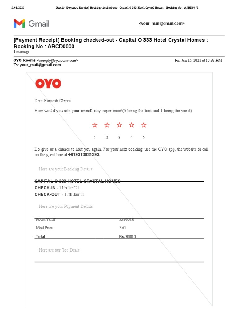 Toaz - Info Oyo Bill Sample PR | PDF