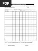 Confined Space Entry Log Sheet | PDF | Technology & Engineering