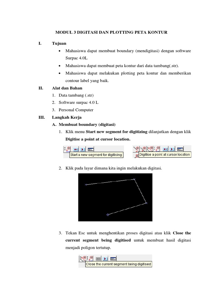 Modul 3 Digitasi Dan Plotting Peta Kontur | PDF