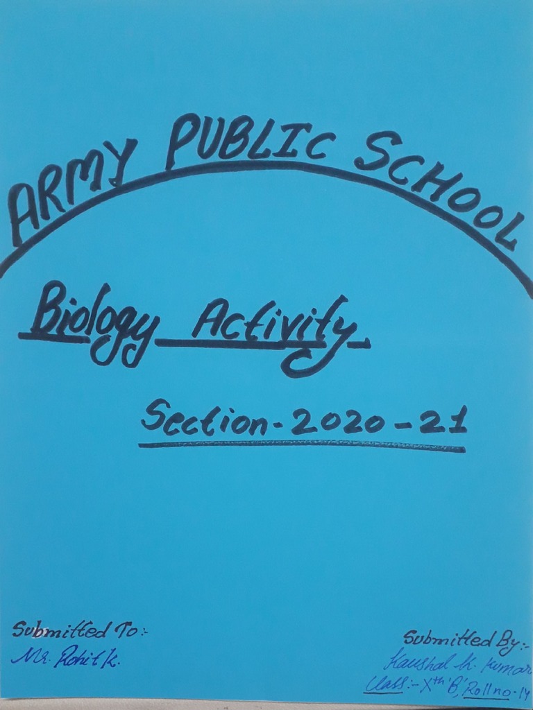 Kaushal Kishor Kumar, Class-10th'B', Biology Practical File | PDF