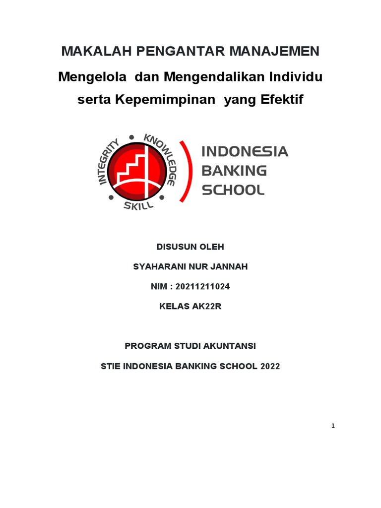 Syaharani Nur Jannah - Mengelola Dan Mengendalikan Individu Serta ...