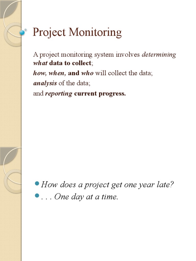 A Project Monitoring System Involves Determining | PDF | Baseline ...