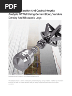 USIT Logging Tool: Cement Evaluation | PDF | Casing (Borehole) | Gases