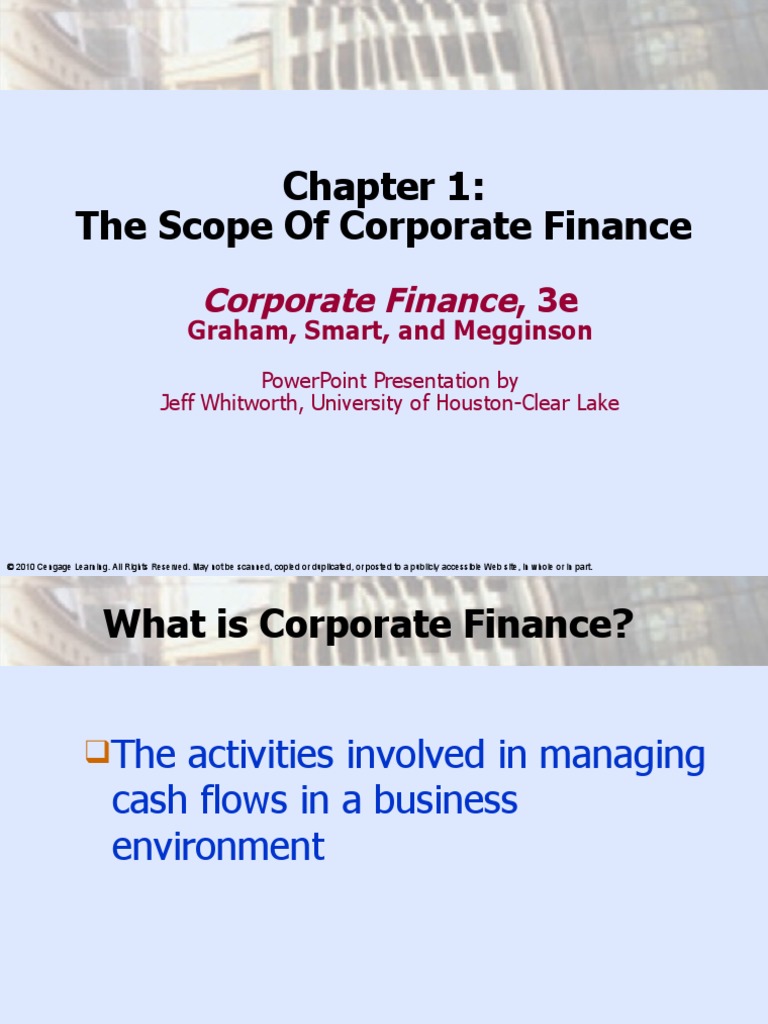 The Scope of Corporate Finance | Download Free PDF | Partnership ...