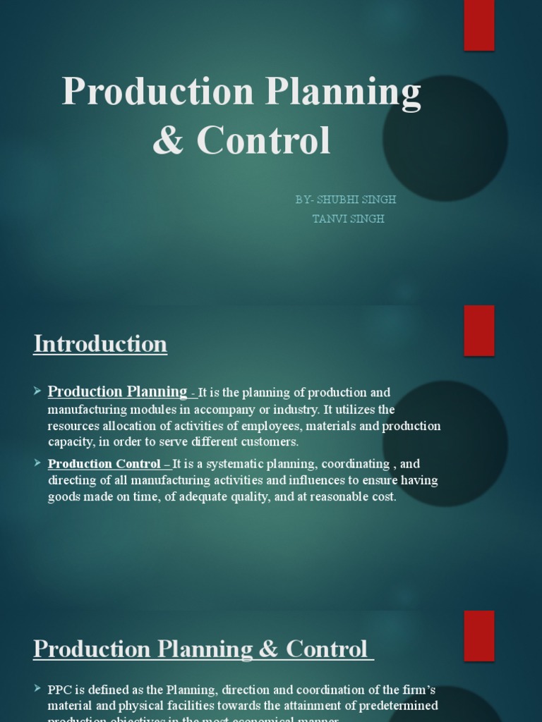 Production Planning & Control Guide | PDF