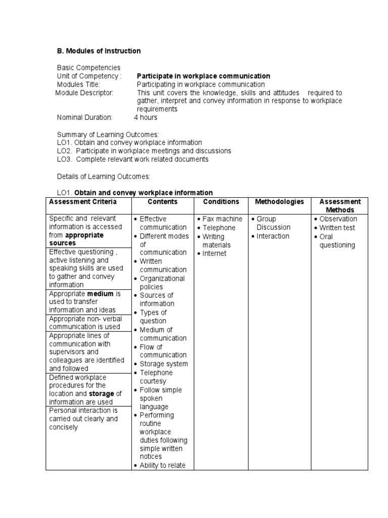 EIM NC II - Basic Competencies | Download Free PDF | Occupational ...