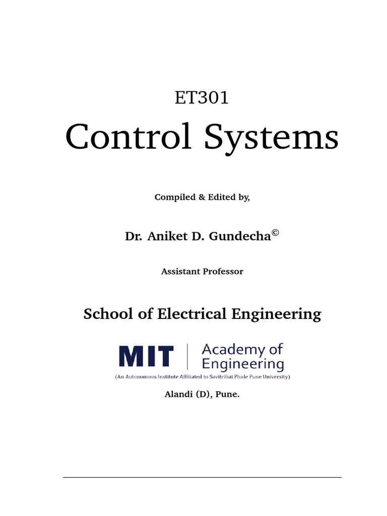Unit 1, 2 Control - Systems - Notes | PDF | Control Theory | Force