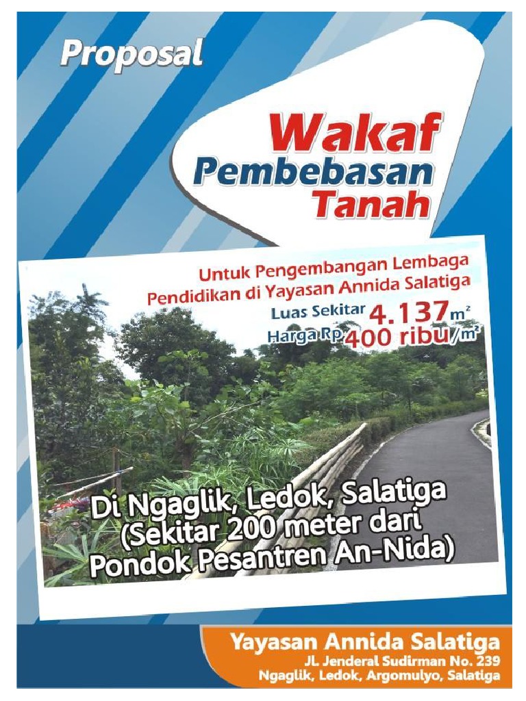 Proposal Wakaf Pembebasan Tanah PDF | PDF | Ilmu Sosial