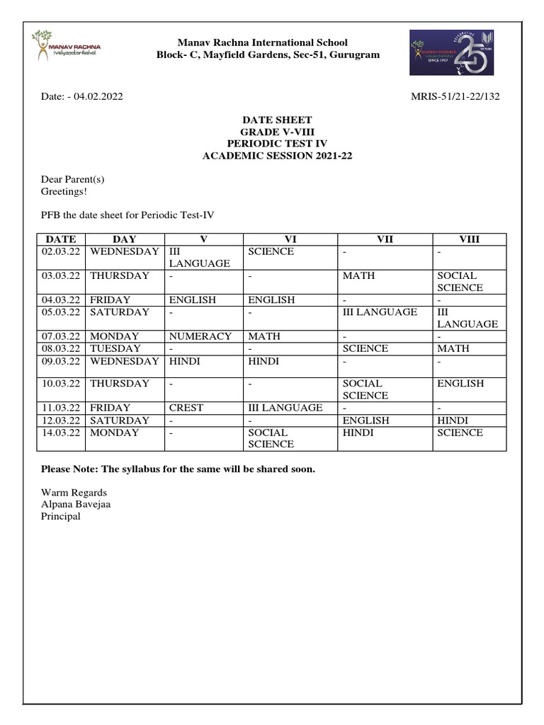 Manav Rachna International School Block-C, Mayfield Gardens, Sec-51 ...