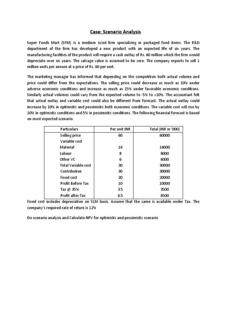 Case Scenario Analysis Super Foods | PDF