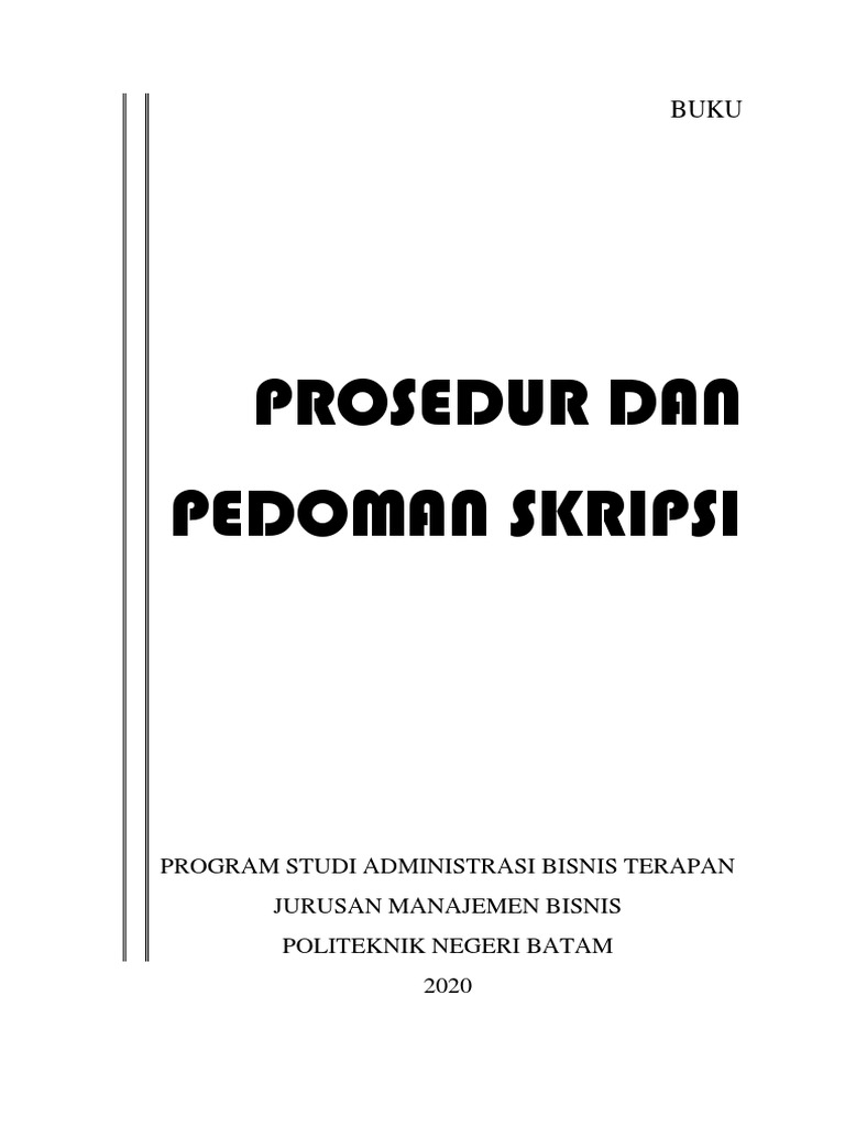 PRODI ABT - Buku Prosedur Dan Pedoman Skripsi | PDF | Seni