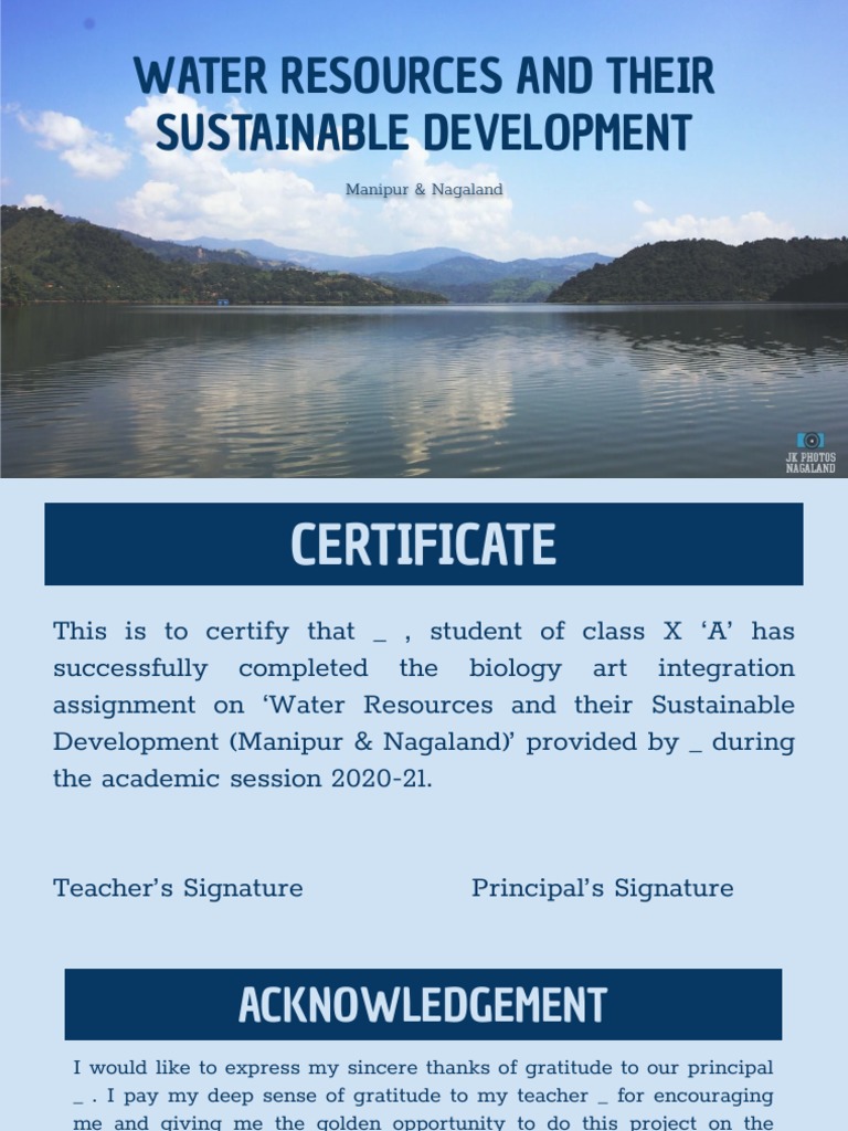 Class 10 Biology Project On Water Resources | PDF | Water Resources ...