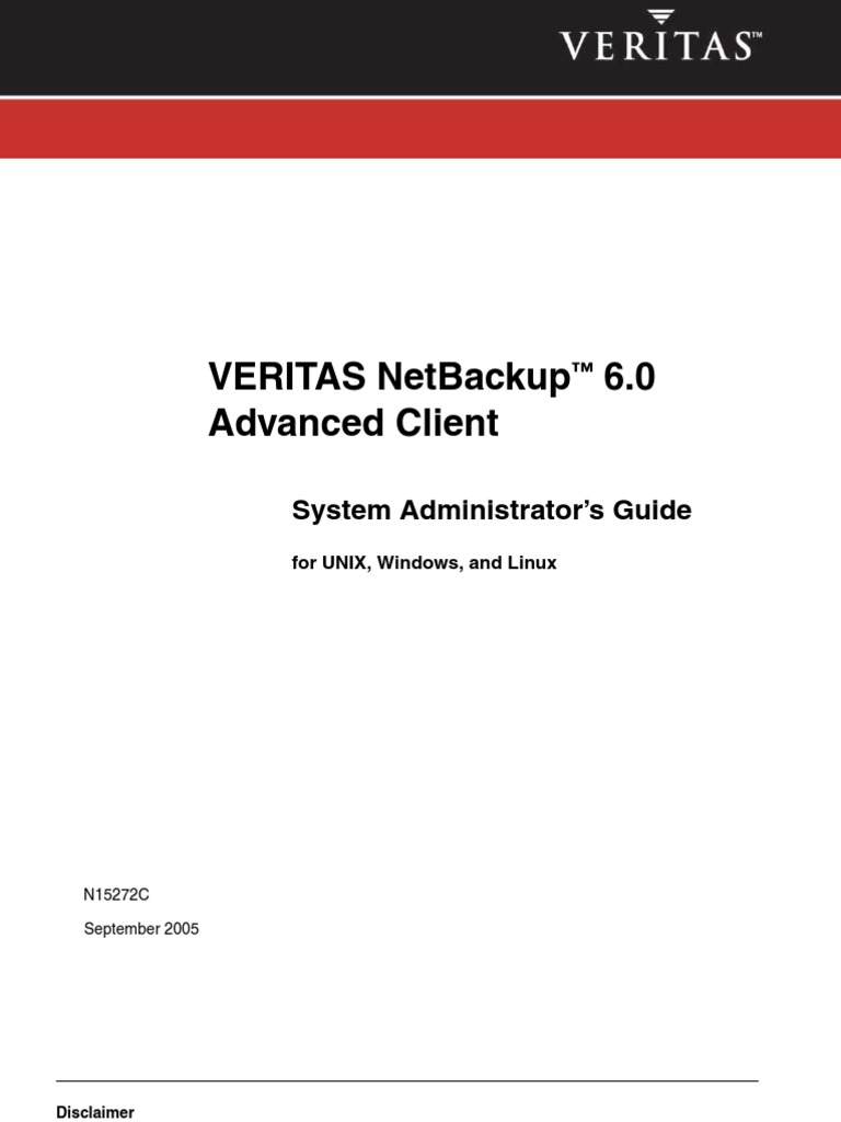 Veritas Netbackup - Adminguide - Advancedclient | PDF | Backup | Data