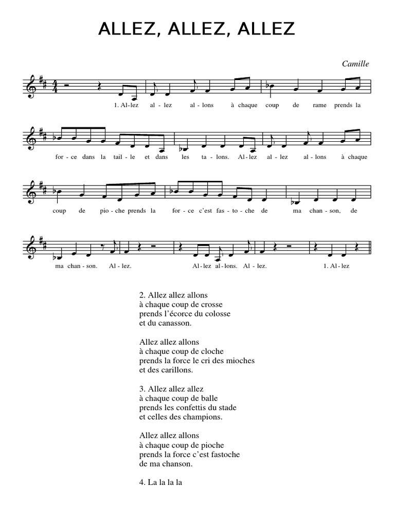 Allez Allez - Camille | PDF