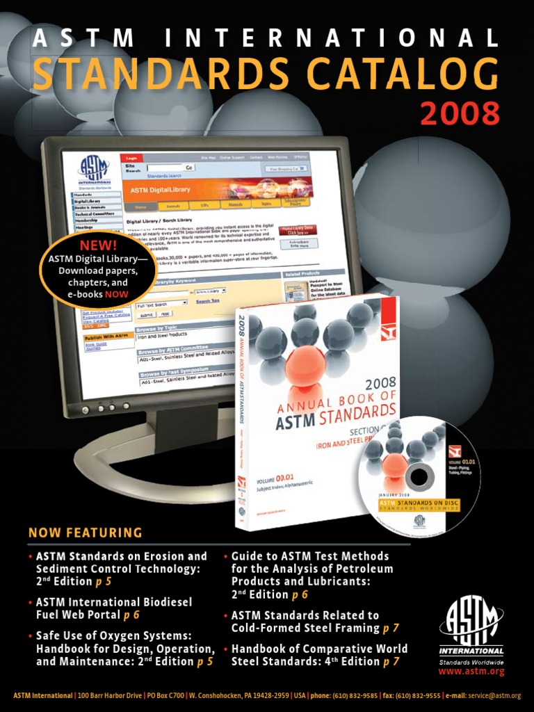 ASTM - Standards Catalog 2008 | PDF | Libraries | Books