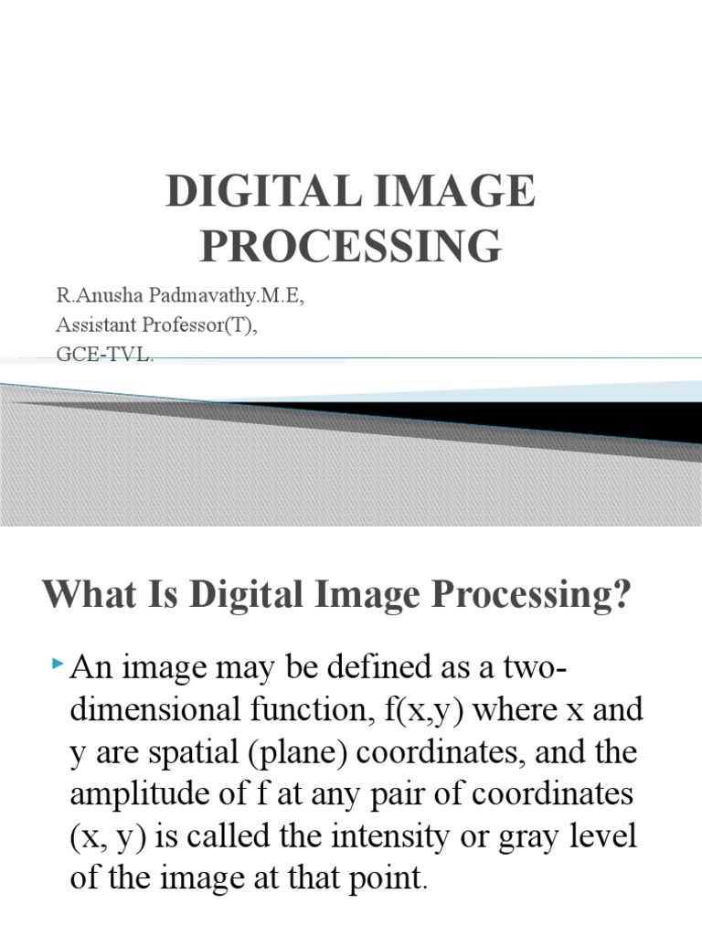 Digital Image Processing Unit 1 | PDF | Image Segmentation | Gamma Ray